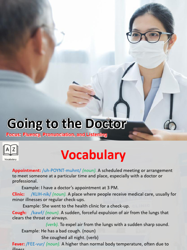 Doctor Visit Vocabulary and Activities | PDF | Physician | Cough