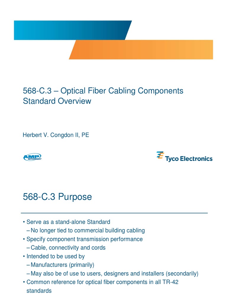 568C3 Overview | PDF | Electrical Connector | Optical Fiber