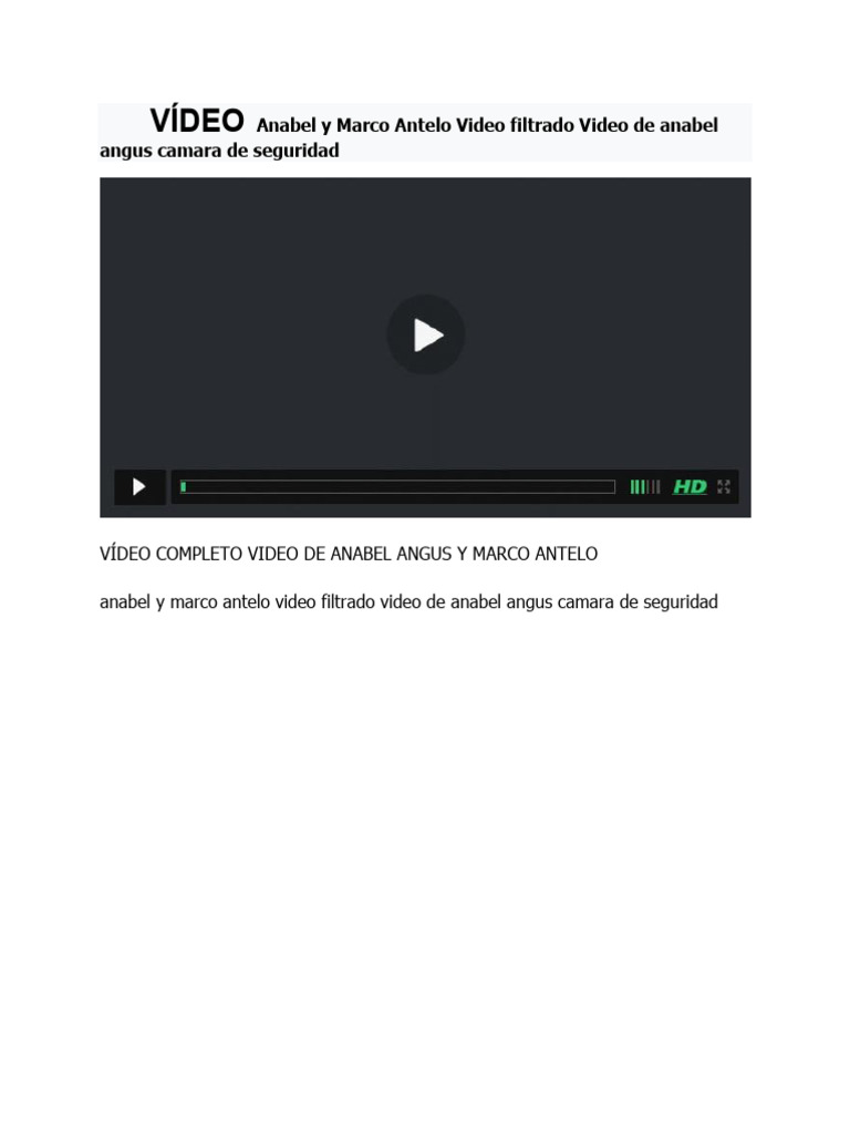 Ver Filtrado Video de Anabel Angus y Marco Antelo | PDF