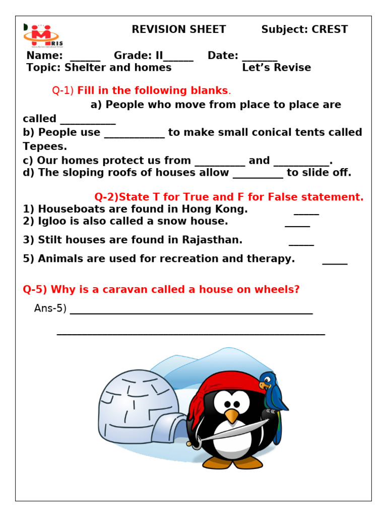 Assignment - Shelter and Homes | PDF