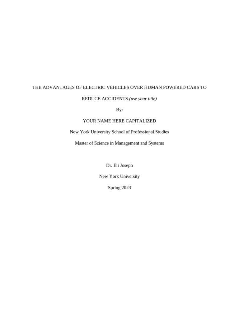 Benefits of Electric Vehicles in Safety | PDF | Abstract (Summary ...