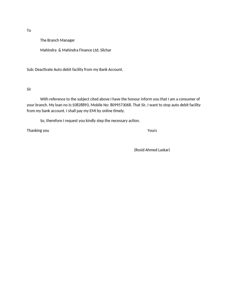 Rosid Application Mahindra Emi | PDF