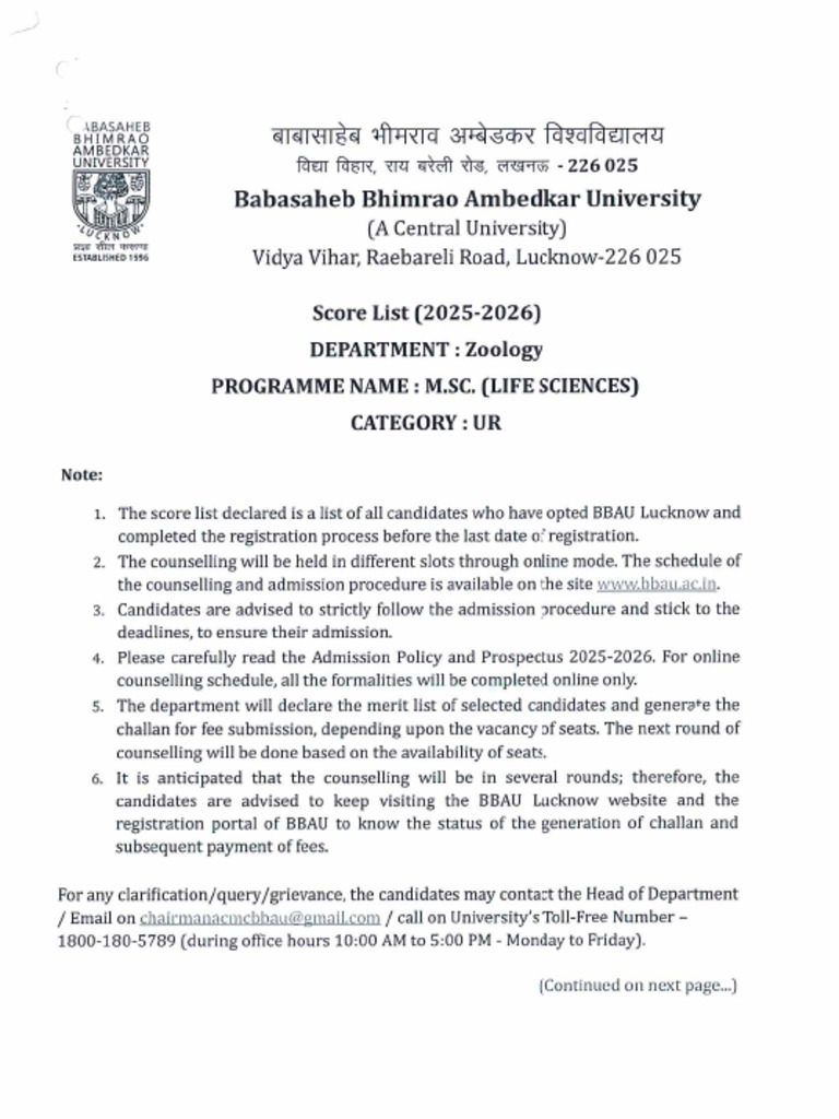 M.SC (LIFE SCIENCE) | PDF