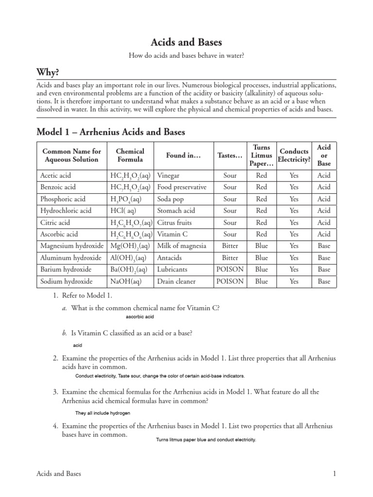 Understanding Acids and Bases in Water | PDF | Acid | Chemistry
