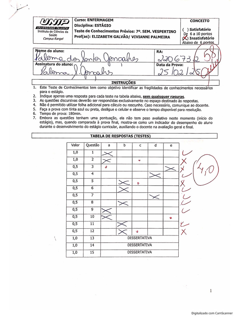 Provas Paloma 06-25 | PDF