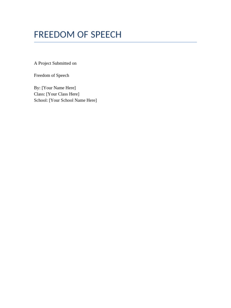Freedom of Speech Project 8 Pages | PDF | Freedom Of Speech | Social Media