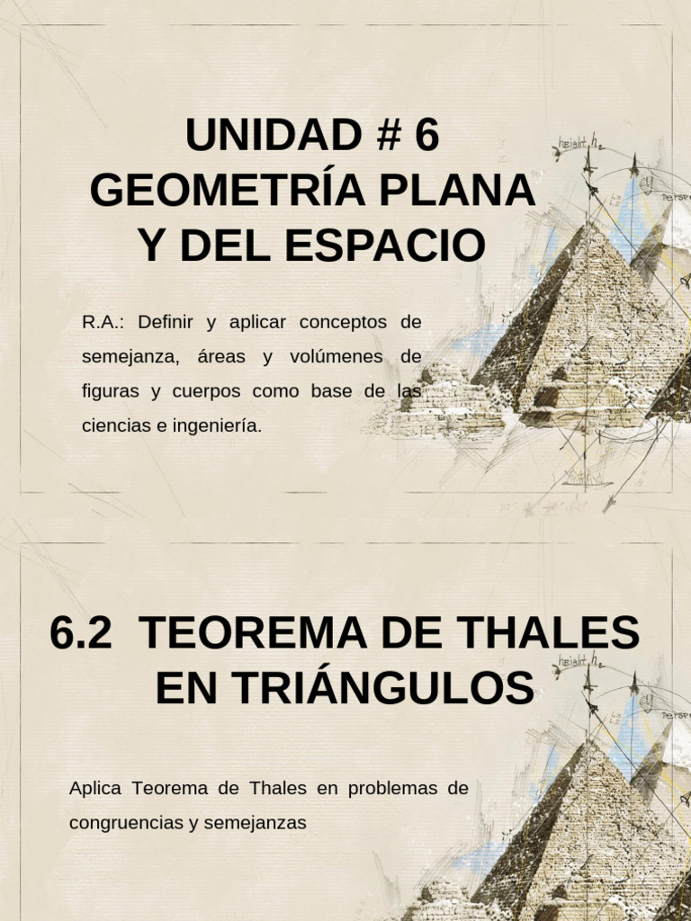 Teorema de Thales | PDF | Triángulo | Geometría Elemental