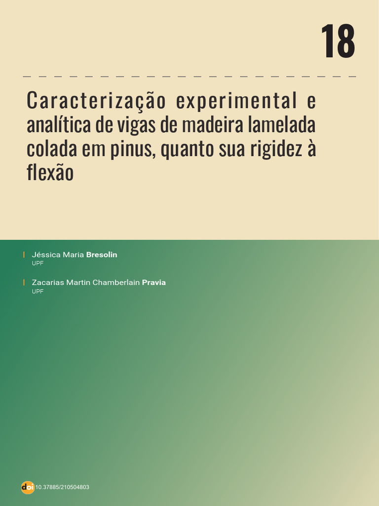Rigidez à Flexão em Madeira Lamelada Colada | PDF | Madeira | Análise ...