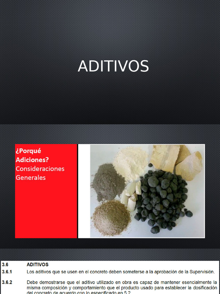 Material de Aprendizaje Aditivos y Tipos de Aditivos | PDF