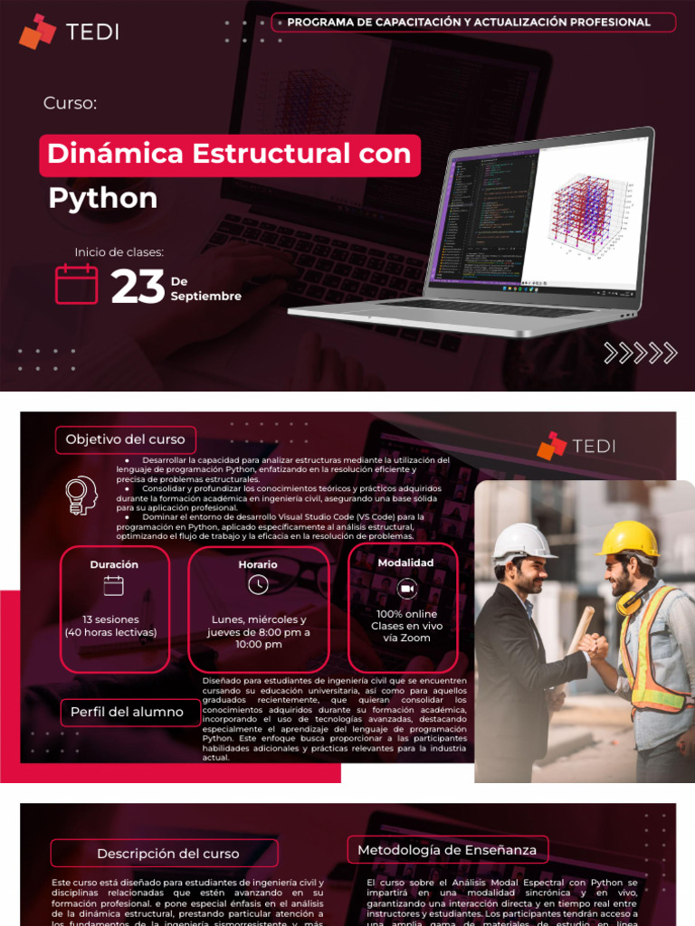 Dinamica Estructural Con Python SEP p1 | PDF | Aprendizaje | Software