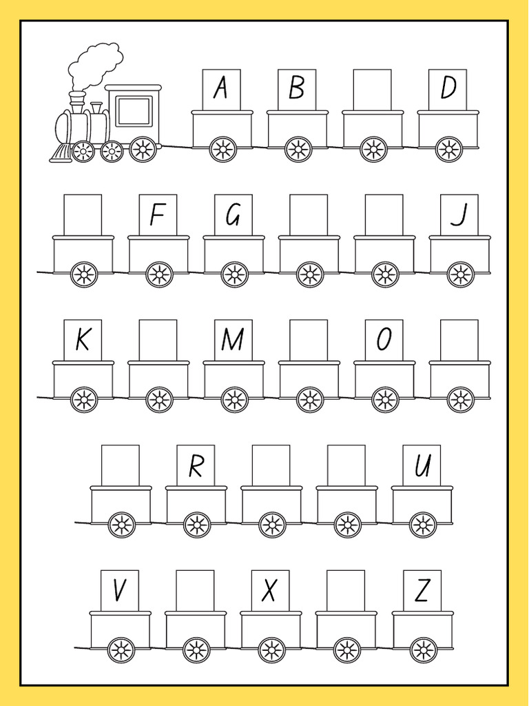 Fill in The Blanks Alphabet Train - 20250710 - 133622 - 0000 | PDF