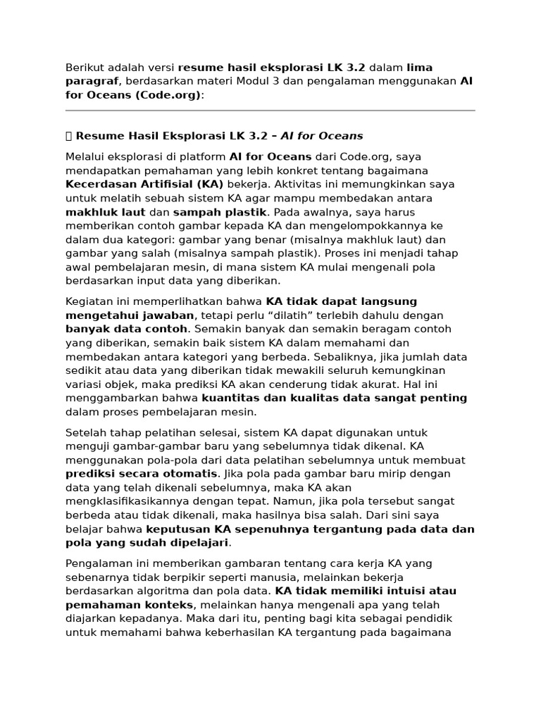 LK 3.2 Resume Hasil Eksplorasi | PDF