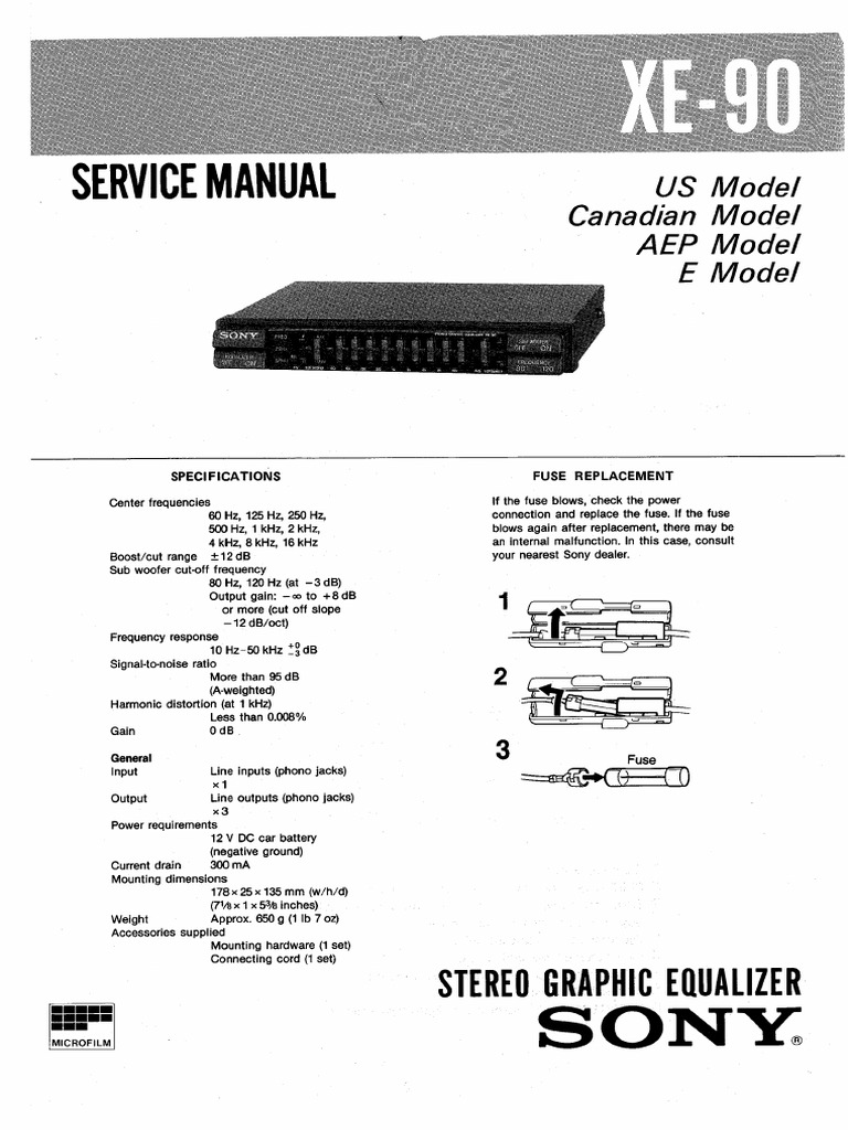 Xe90 SM Sony en | PDF