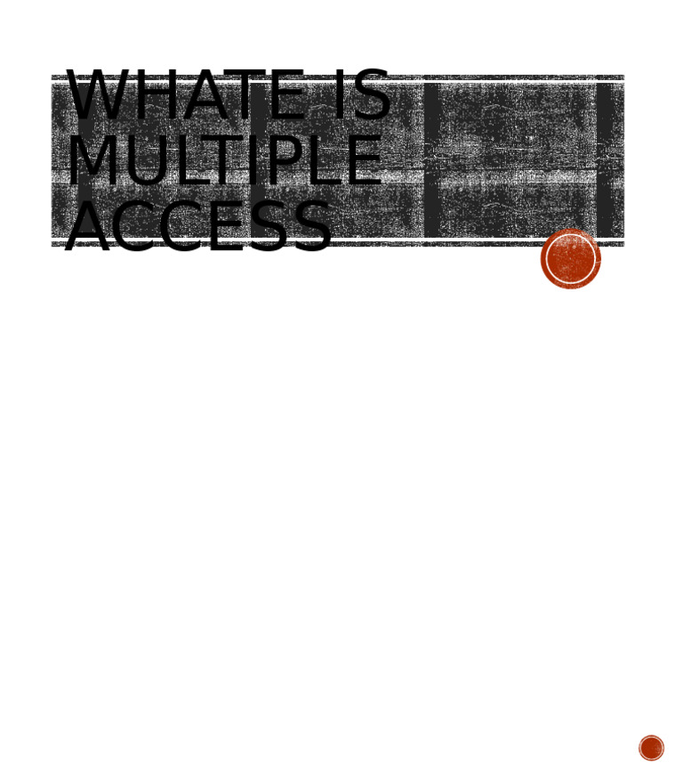 Whate Is Multiple Access | PDF