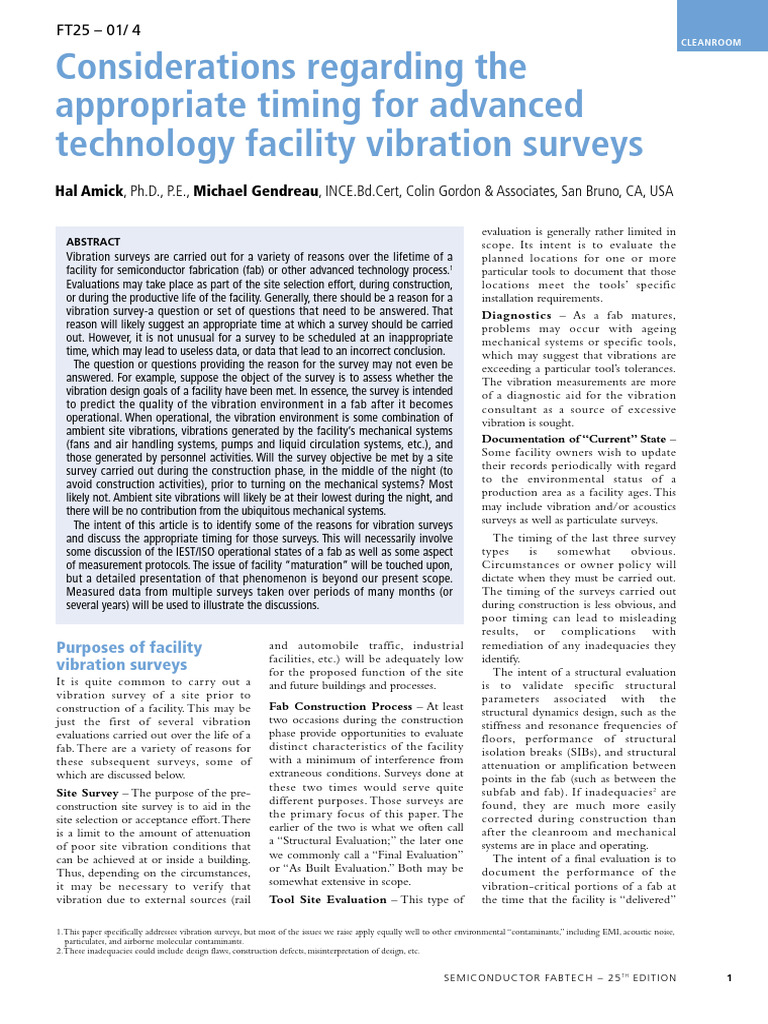 Considerations Regarding The Appropriate Timing For Advanced Technology ...