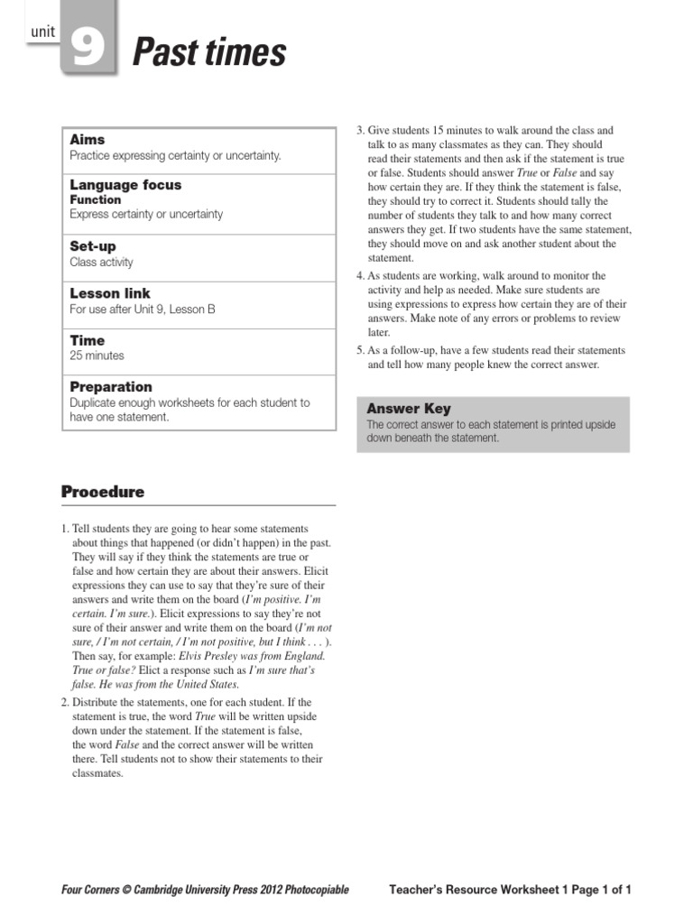 L2 U9 Lang Sum | PDF