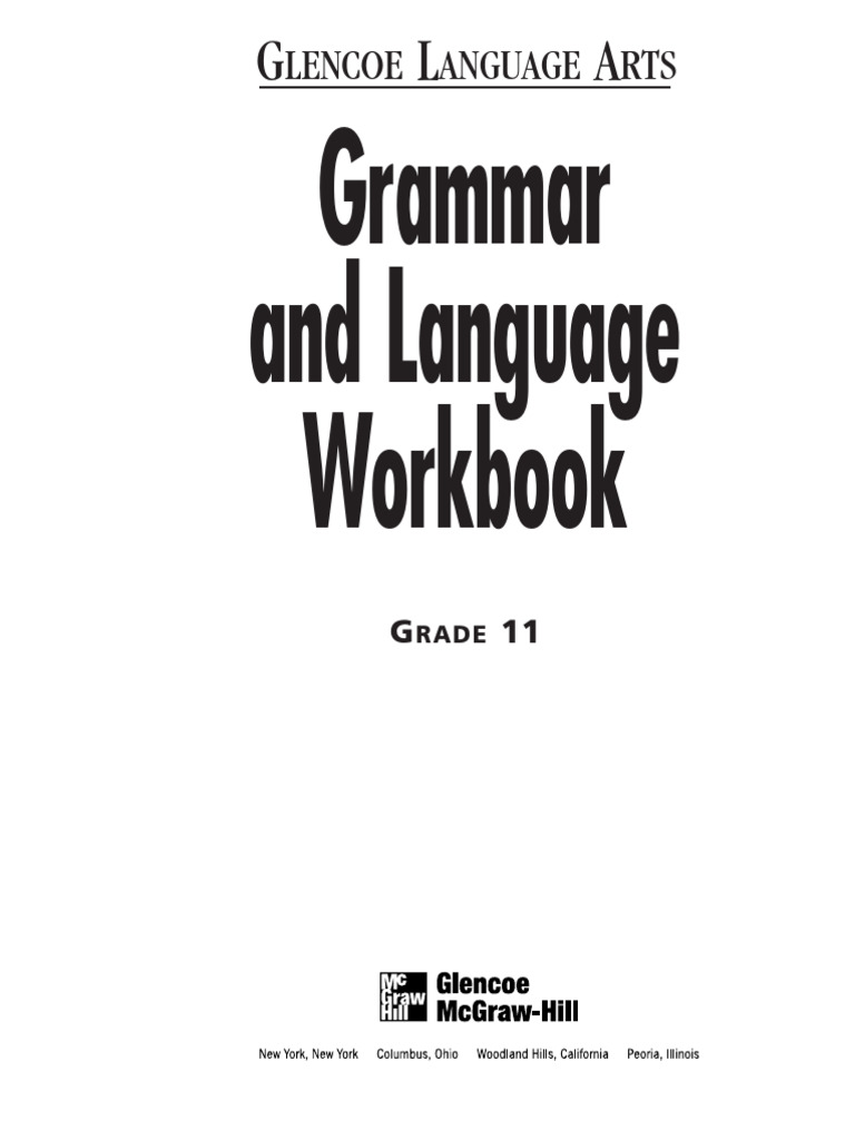 Grammar and Language Workbook, Grade 11 - Glencoe - PDF Room | PDF ...