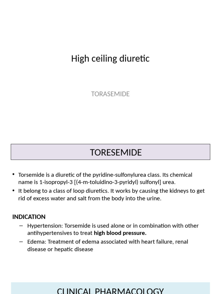 High Ceiling Diuretic | PDF | Pharmacology | Clinical Medicine