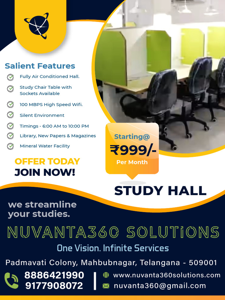 Nuvanta360 Solutions: Study Hall | PDF
