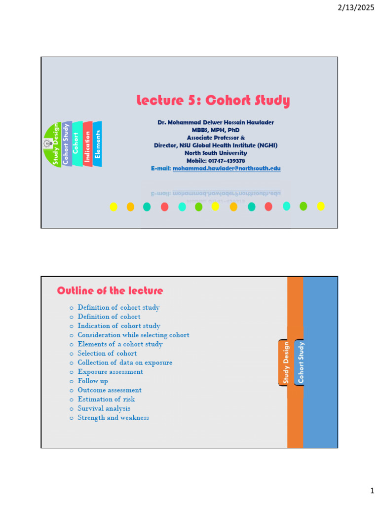 Understanding Cohort Studies in Medicine | PDF | Cohort Study | Medicine