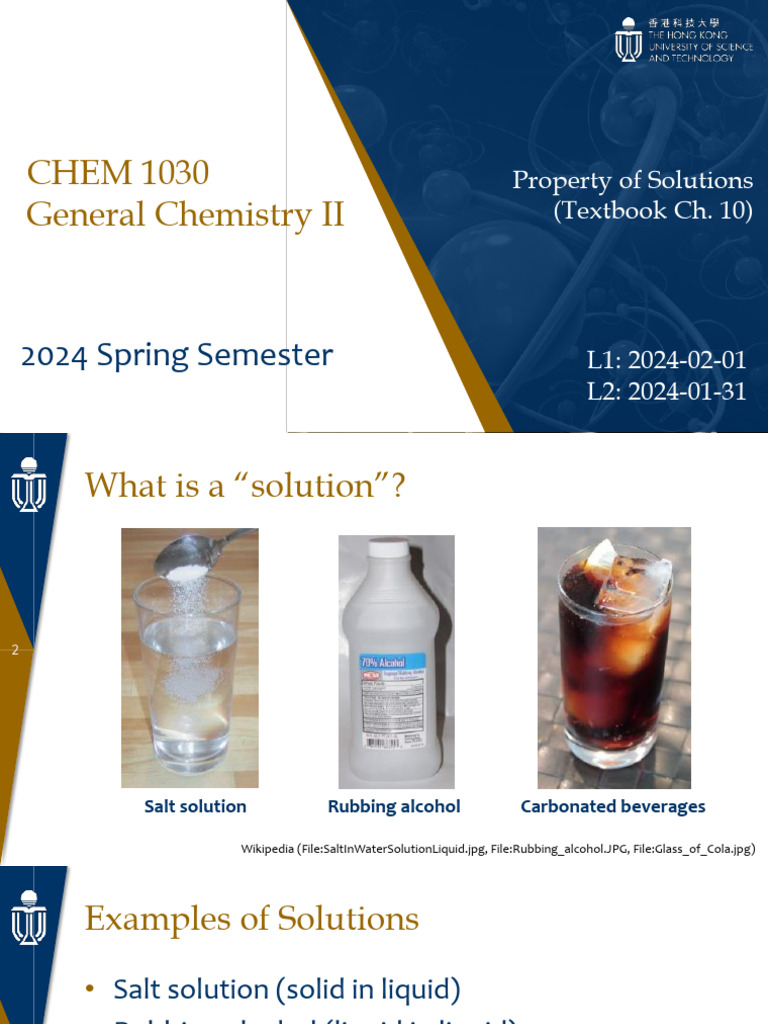 Ch10A PropertyOfSoln CompositionAndEnergetics-24SpringL01 | PDF | Mole ...