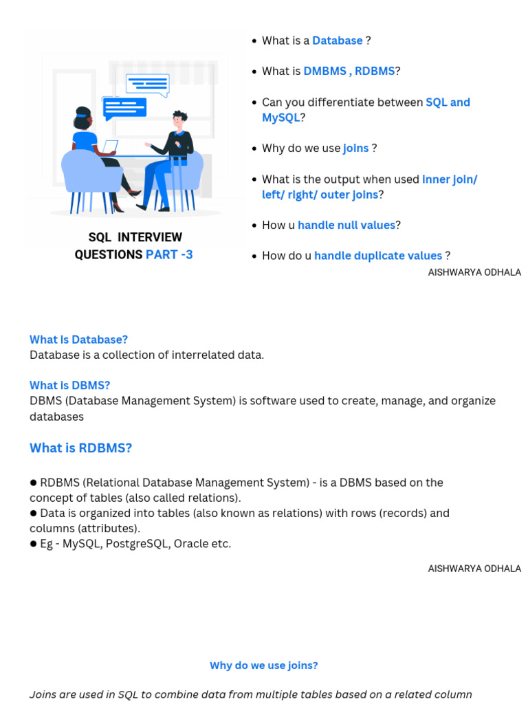 SQL Interview Questions Part 4 | PDF | Databases | Sql