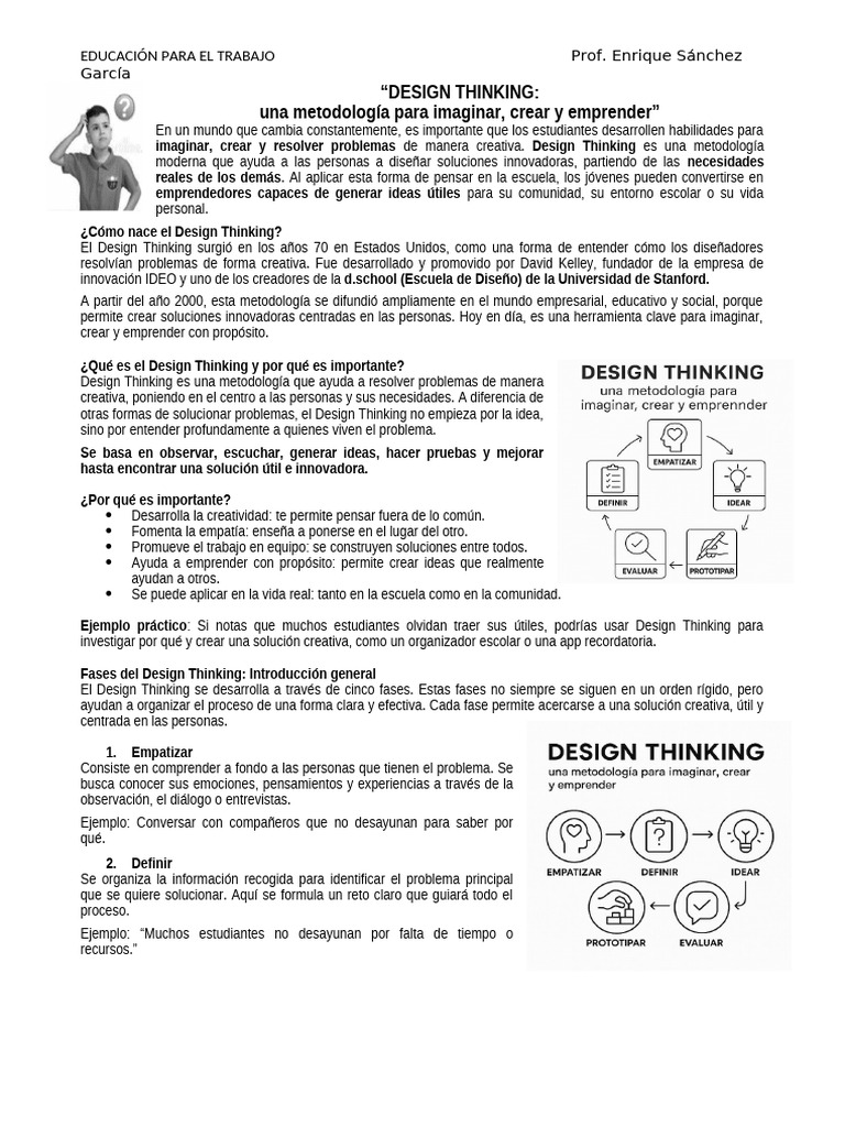 Separata DESIGN THINKING | PDF | El pensamiento de diseño | Cognición