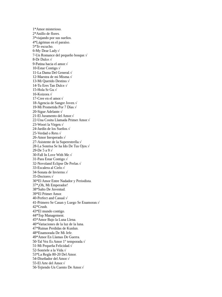 Nombres de Dramas | PDF