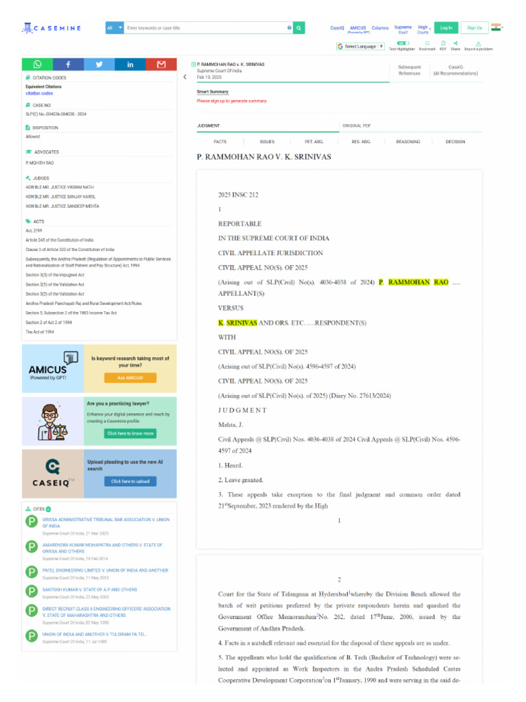 P Ram Mohan Rao V K Sri Niwas | PDF