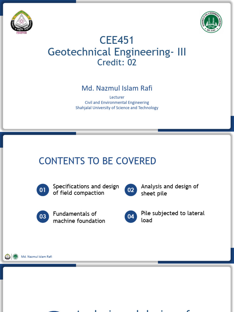 Sheet Pile L2 | PDF | Deep Foundation | Soil