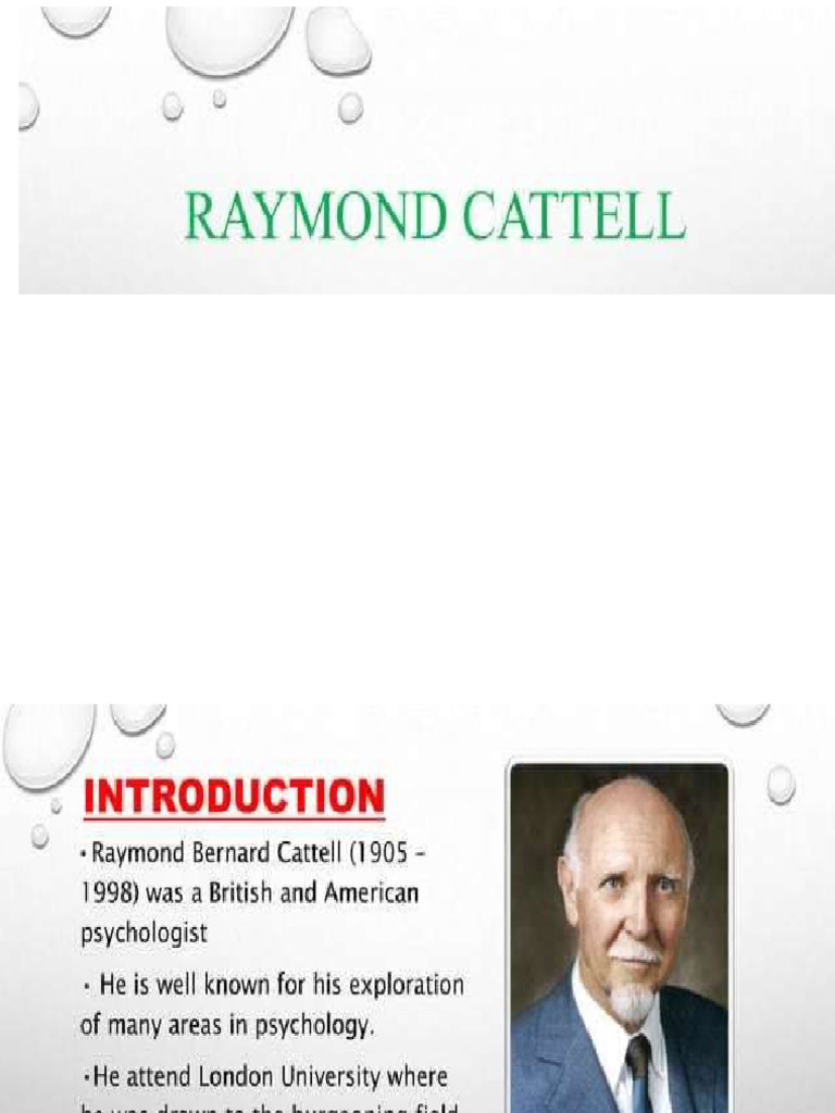 Raymond Cattell | PDF