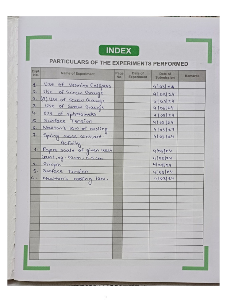 11th Physics Practical Cbse | PDF
