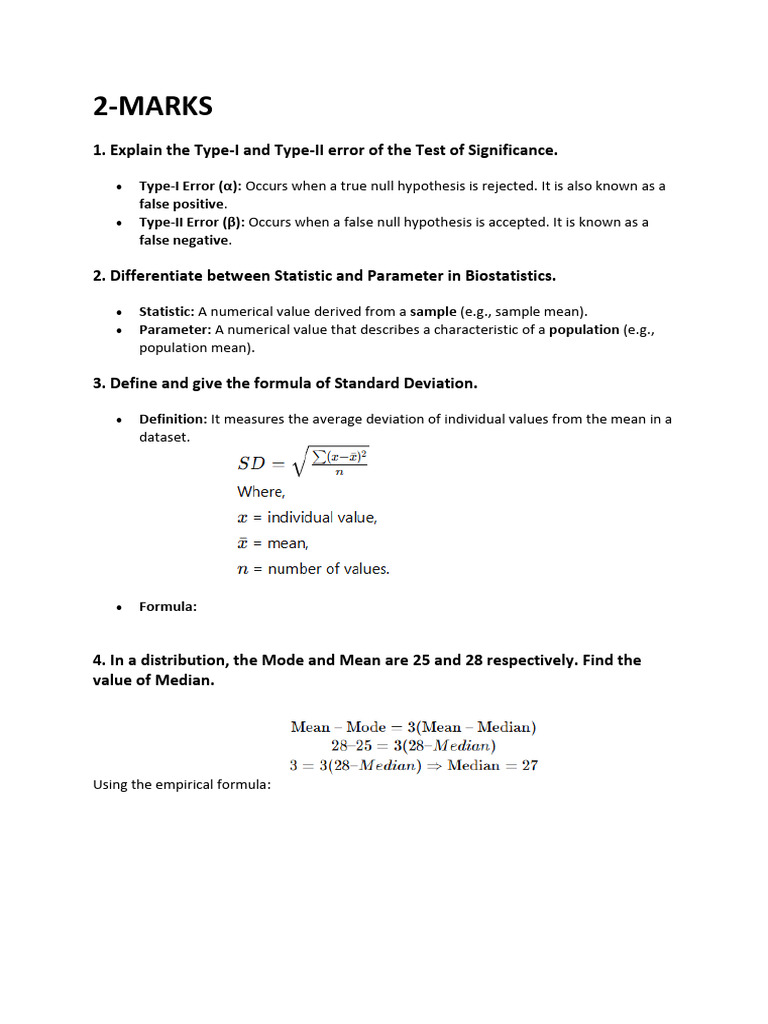 Understanding Statistical Errors and Concepts | PDF | Student's T Test ...