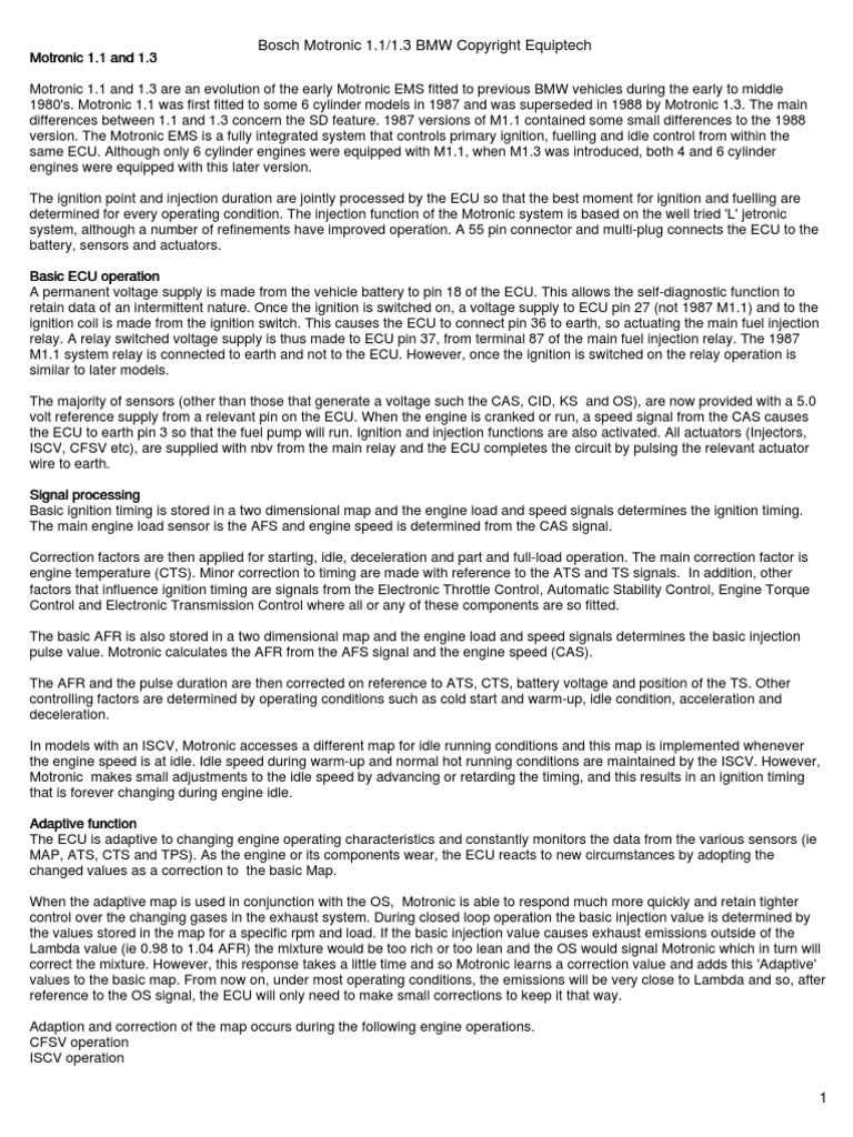 Dme 1.1 1.3 | PDF | Throttle | Fuel Injection