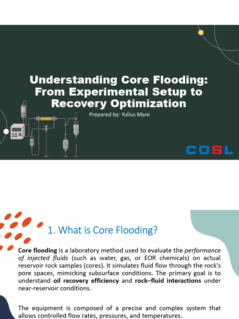 Understanding Core Flooding-COSL | PDF | Enhanced Oil Recovery | Sodium Chloride