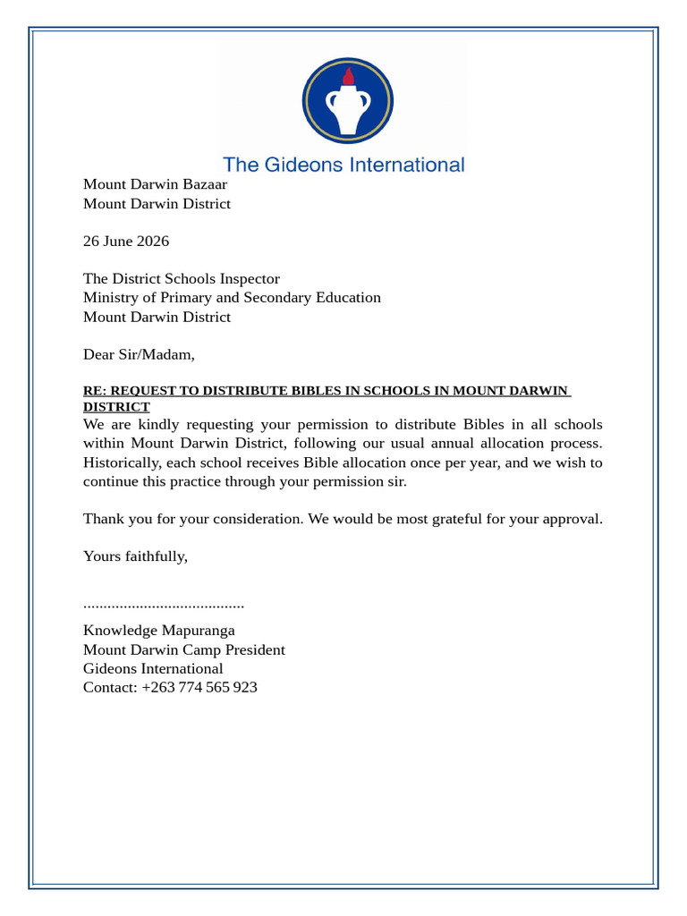 Gideons Letter | PDF