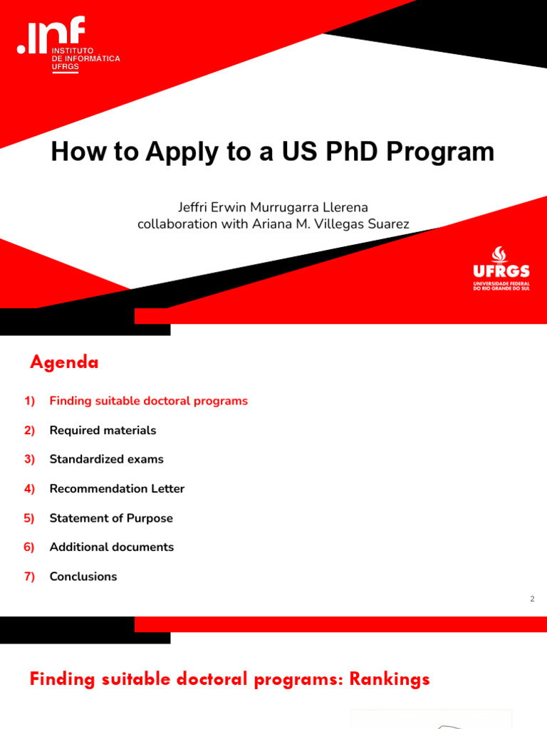 US PhD Program Application Guide | PDF | Doctorate | Standardized Tests