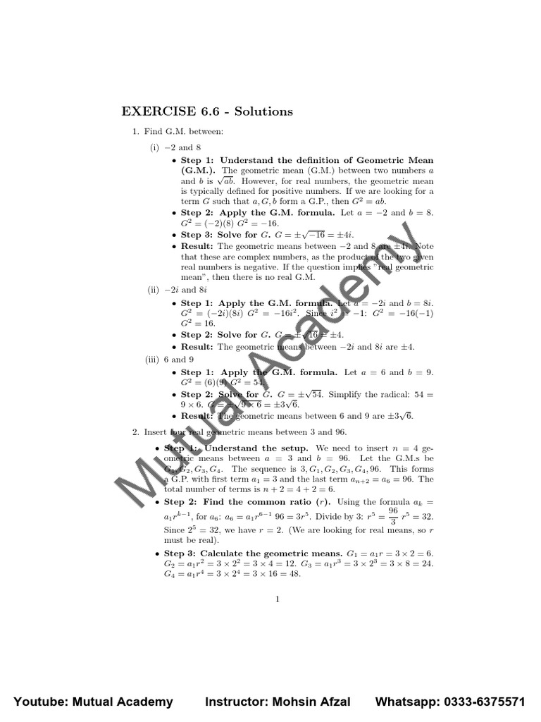 11th Exercise 6 6 Solution Pdf Mathematical Objects Numbers