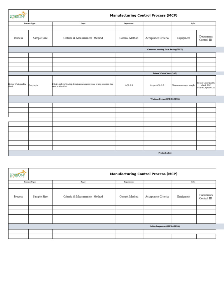 Revised MCP | PDF | Seam (Sewing) | Sewing