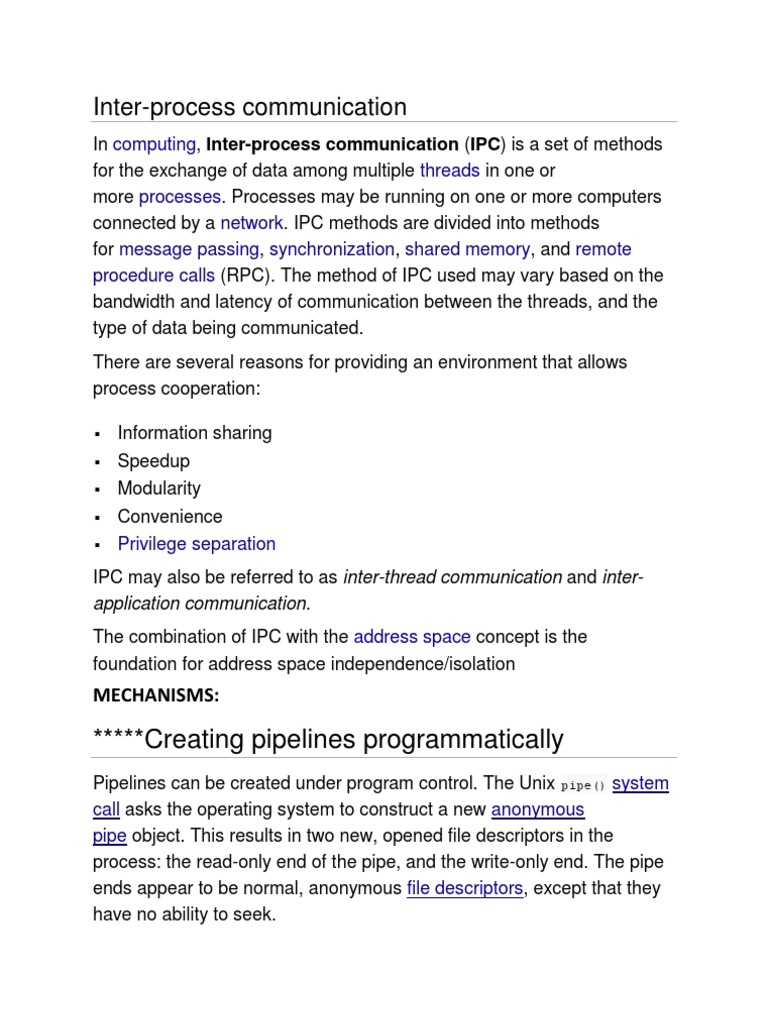 Interprocess Communication | PDF | Message Passing | Distributed Computing Architecture