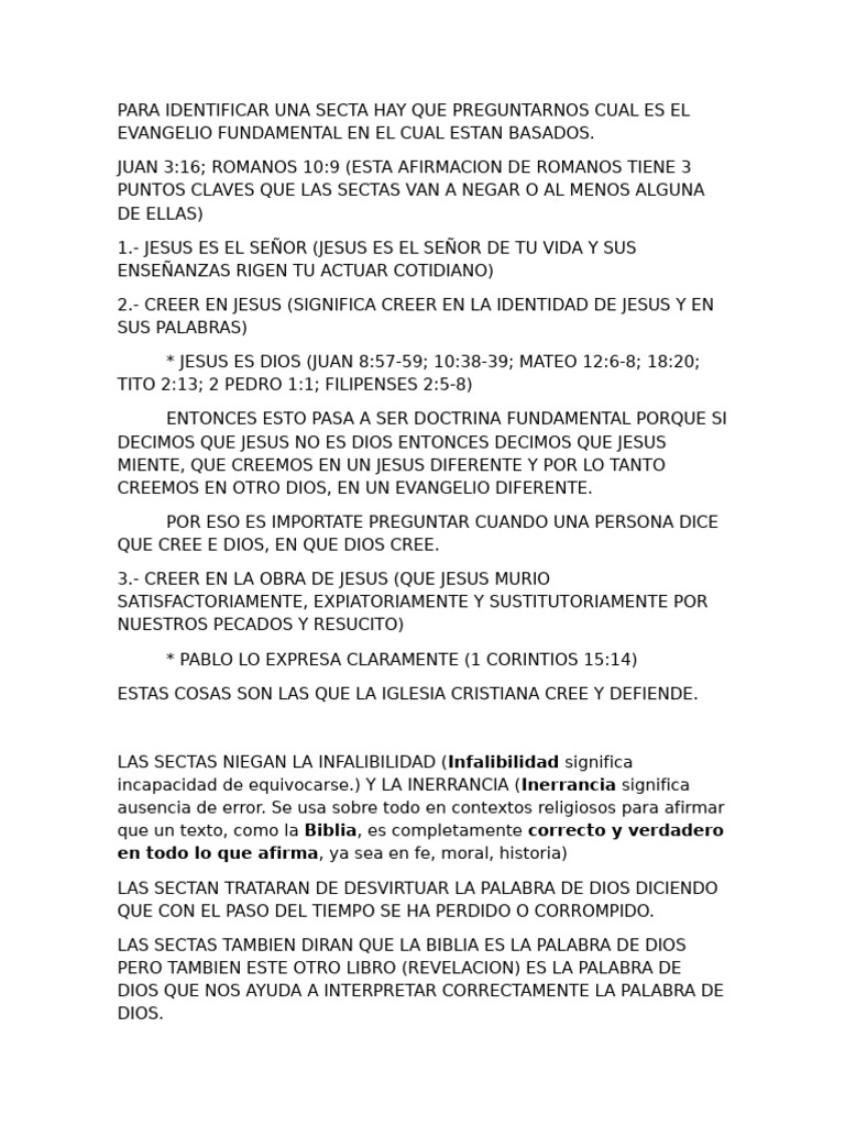 Cómo Identificar Sectas Religiosas | PDF | Jesús | Teología