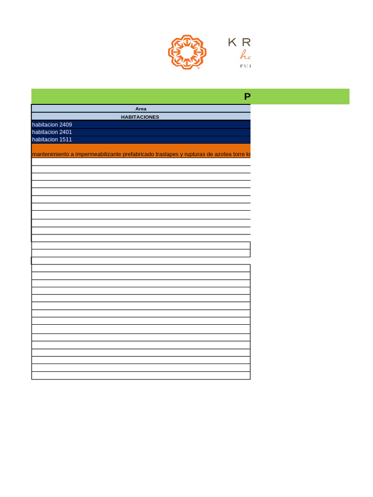 Actividades Programadas Habitaciones Del 26 de Agosto Al 1 de Septiembre | PDF