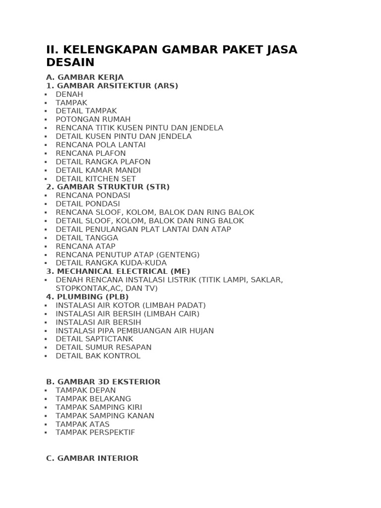Paket Desain Rumah Lengkap | PDF