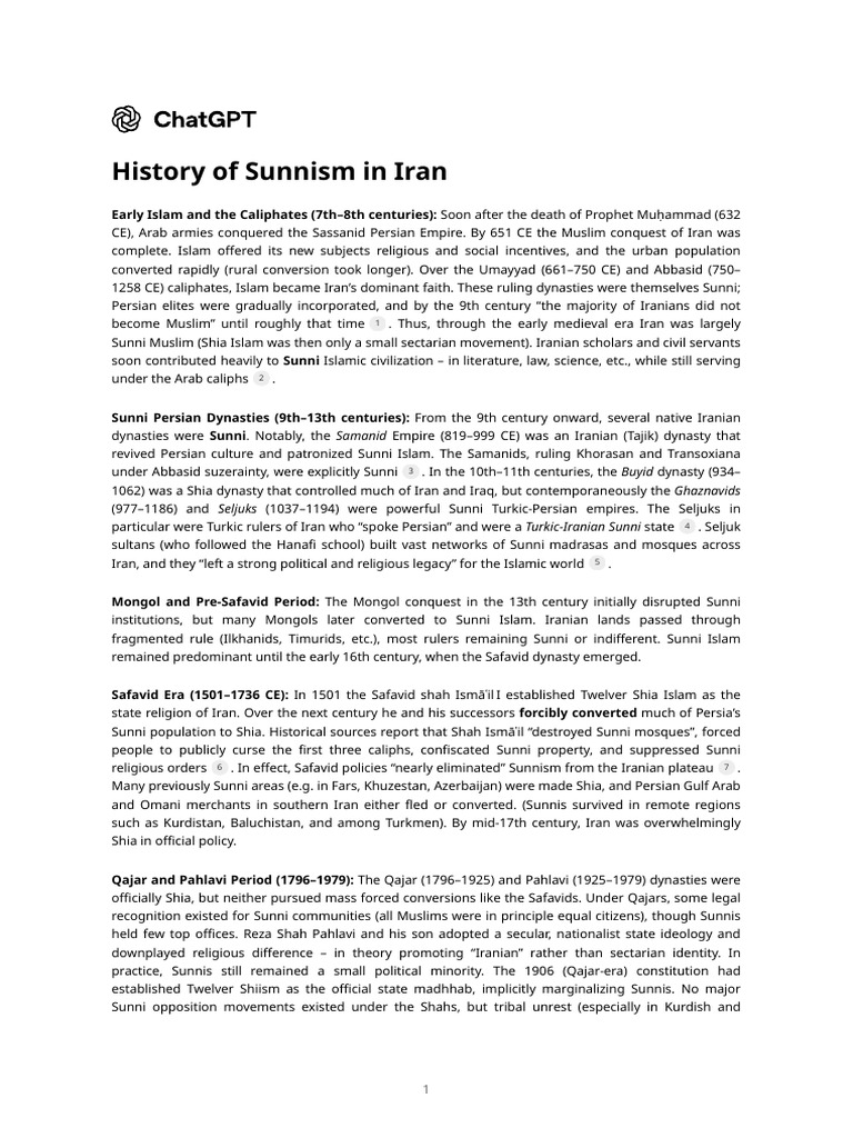 Sunni Mosques in Tehran, Iran | PDF | Abrahamic Religions | Asia