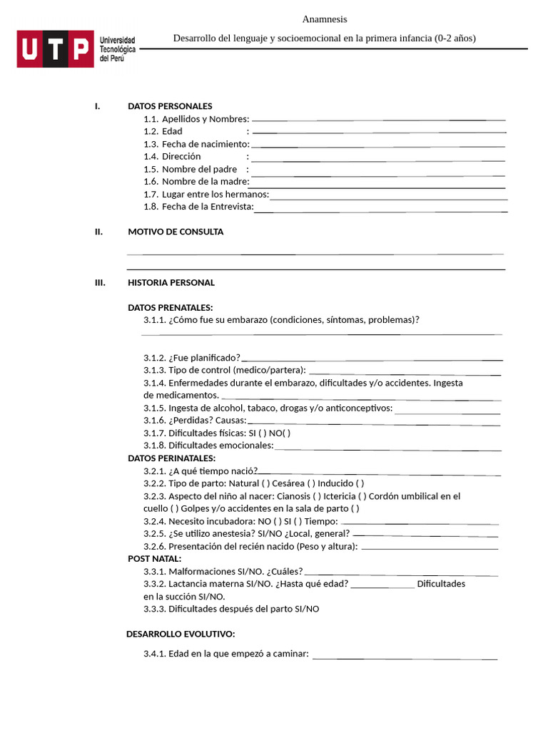 Anamnes Is | PDF | Parto | Especialidades Medicas