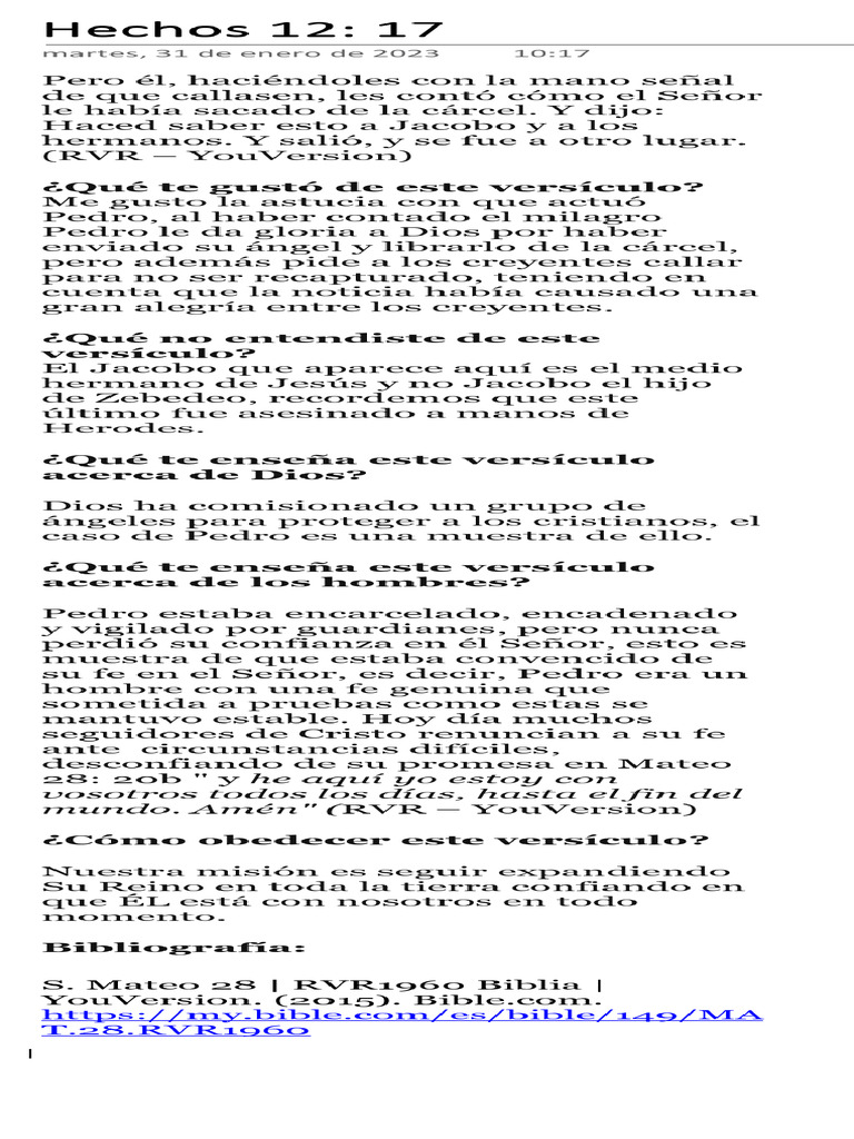 Hechos 12 17 | PDF