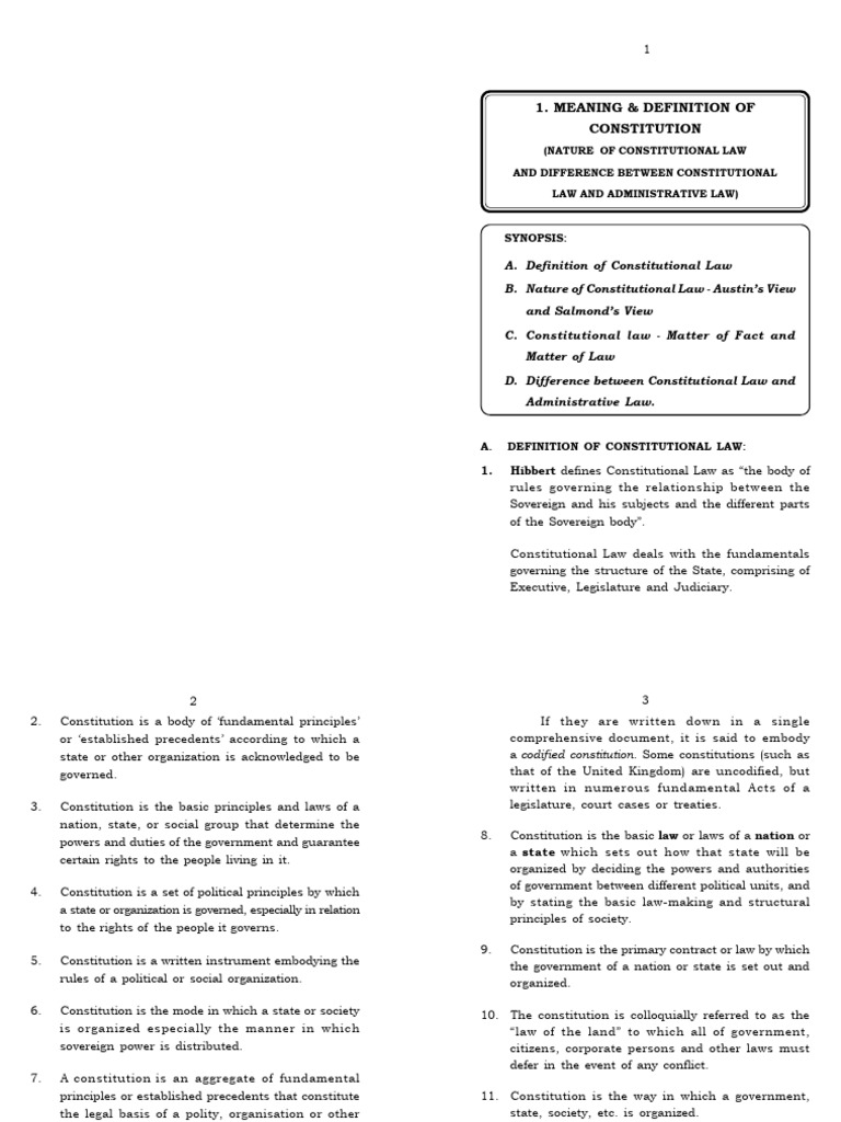 Understanding Constitutional Law Basics | PDF | Constitution ...