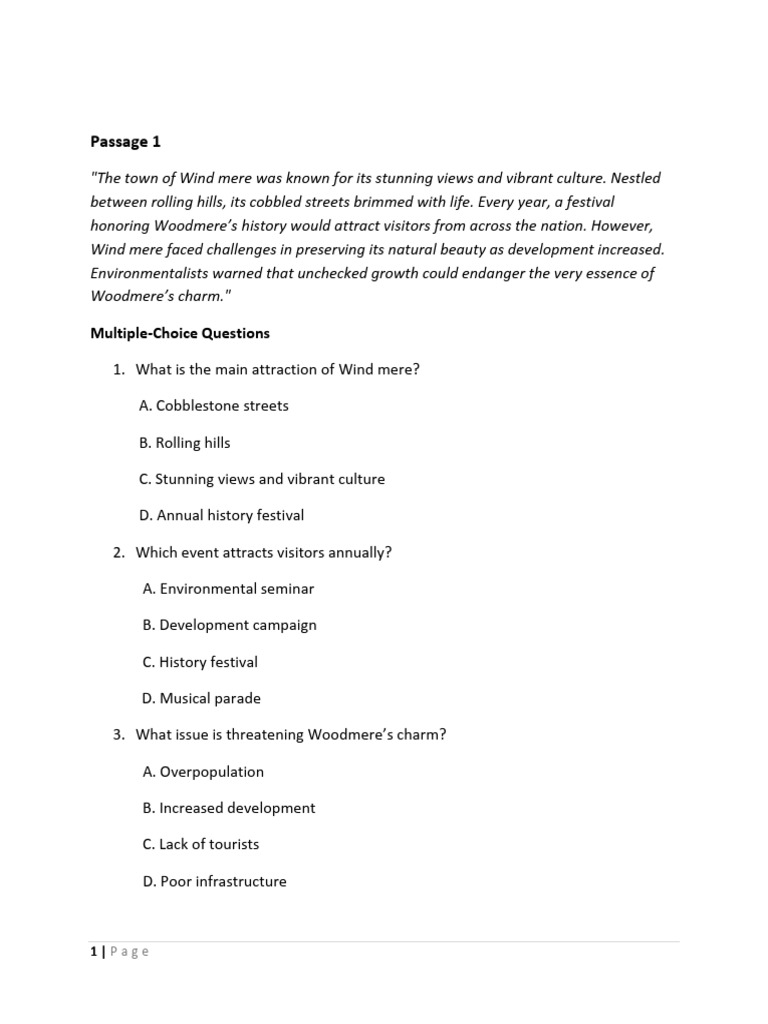 Practicing Reading Comprehension | PDF