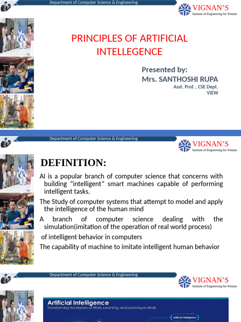 Principles of Artificial Intellegence Unit 1 | PDF | Artificial ...