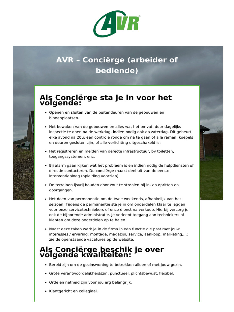 Avr Concierge | PDF